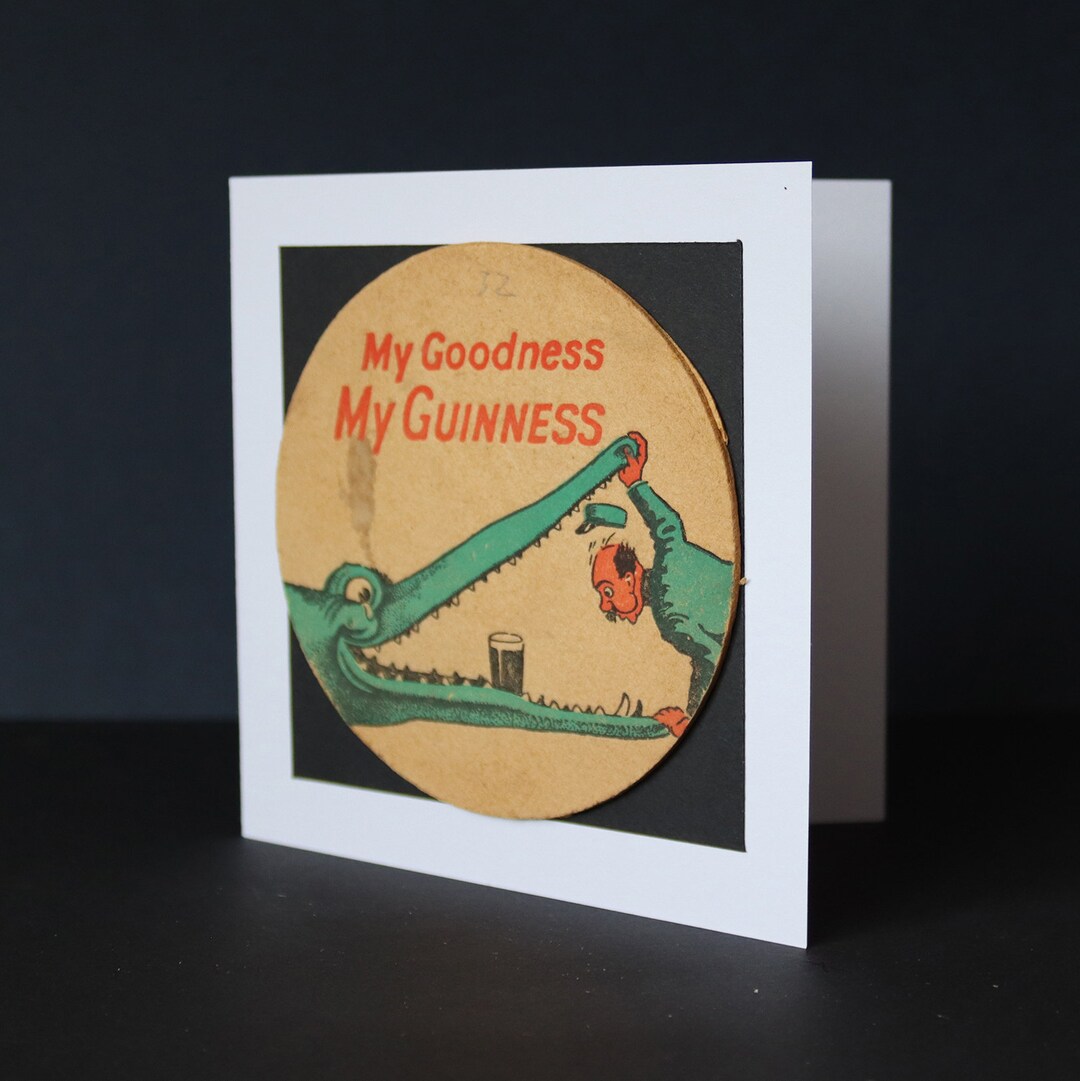 Antique Coaster Greetings Card guinness - Etsy