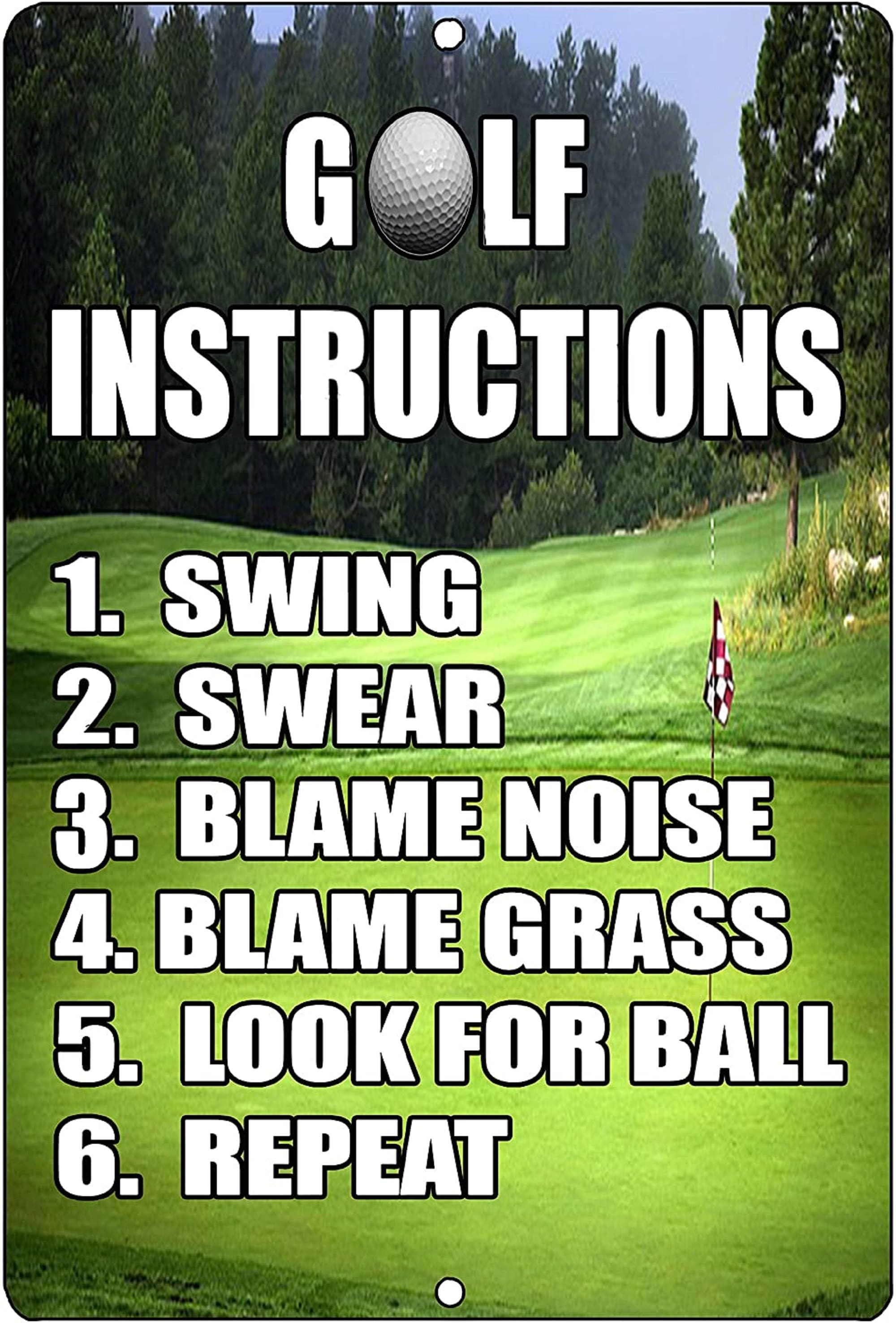 Funny Golf Instructions Metal Tin Sign Golf Wall Decor Man Etsy funny-golf-instructions-metal-tin-sign-golf-wall-decor-man-etsy