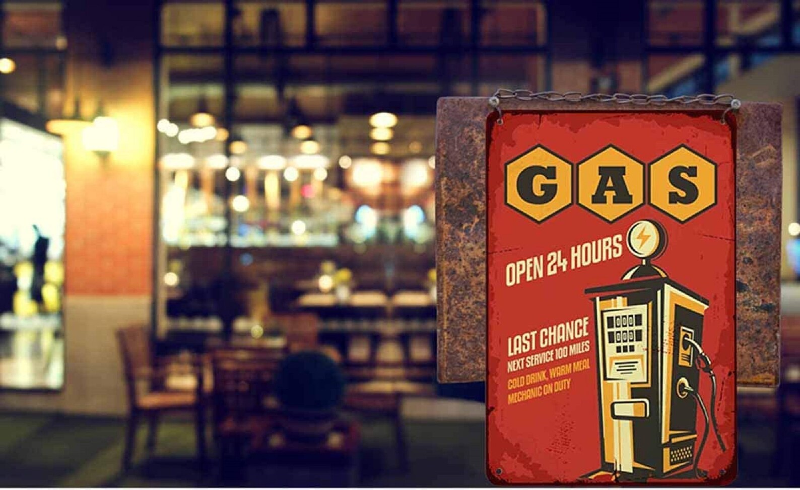 Gas Filling Station Tin SignPoster with Letter Next Service | Etsy