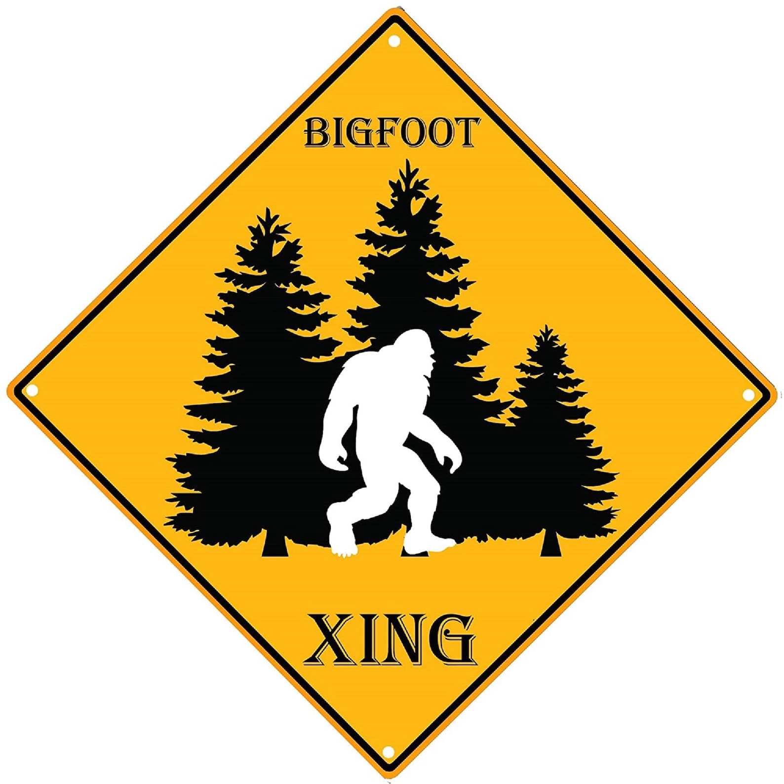 Bigfoot Crossing Xing Sign Funny Metal Novelty Sign Vintage | Etsy