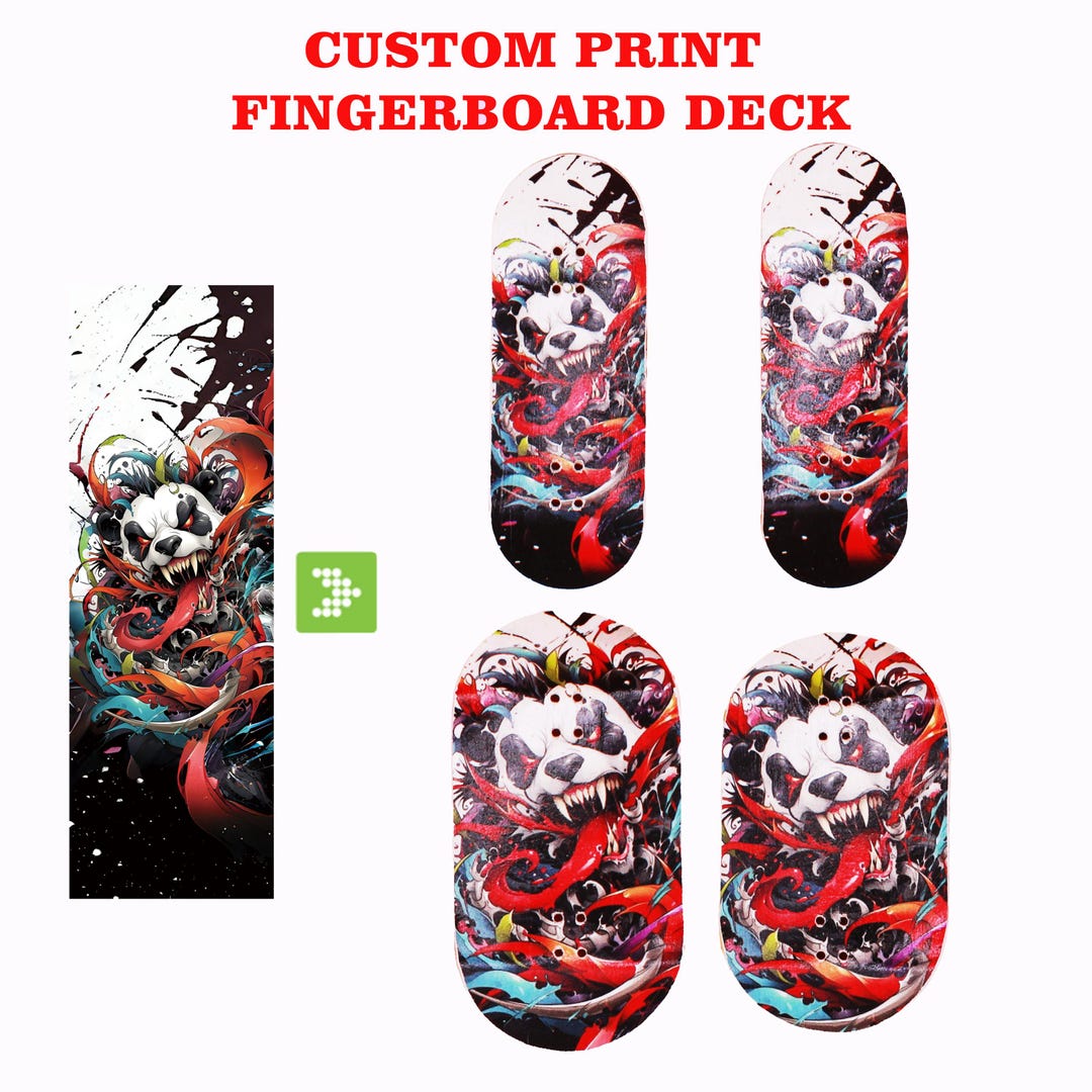 Custom Fingerboard Complete Set - Pro Handmade Wooden Deck 34mm 32mm ...