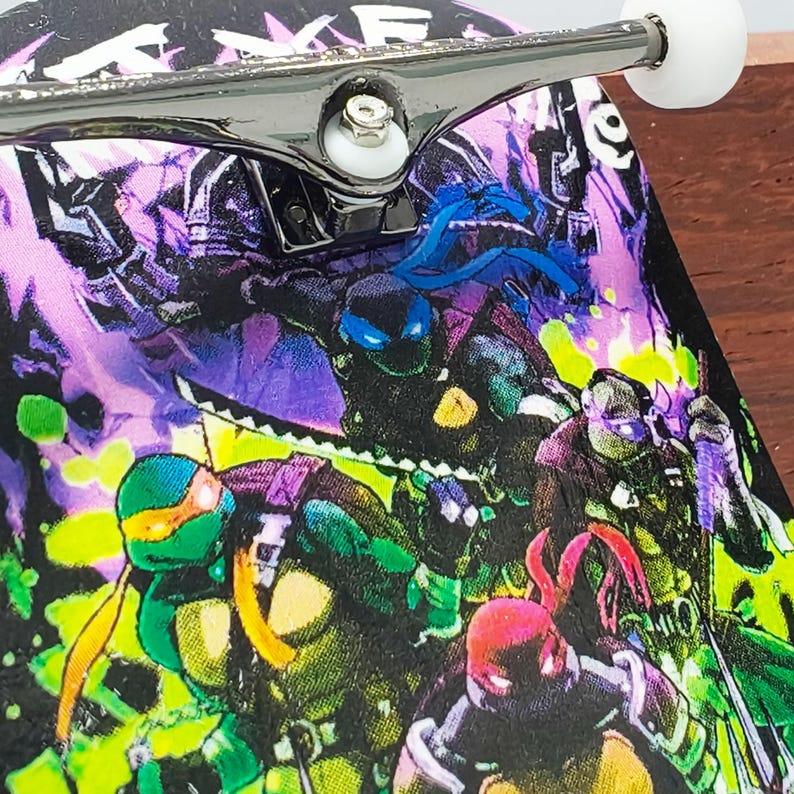 Handmade XL Ninja Turtles Fingerboard Complete Set 89*50mm - TMNT ...