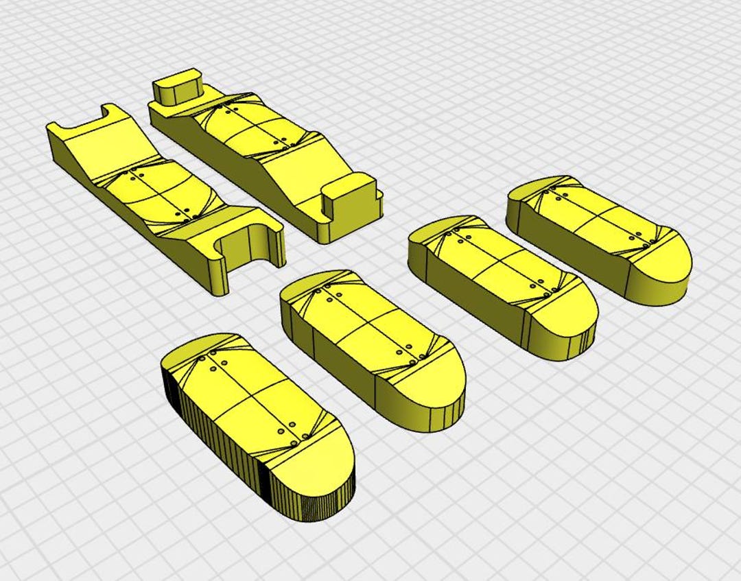 DIY Mini Cruiser Fingerboard Mold & Shaper | 34mm 3D Print File (drill ...
