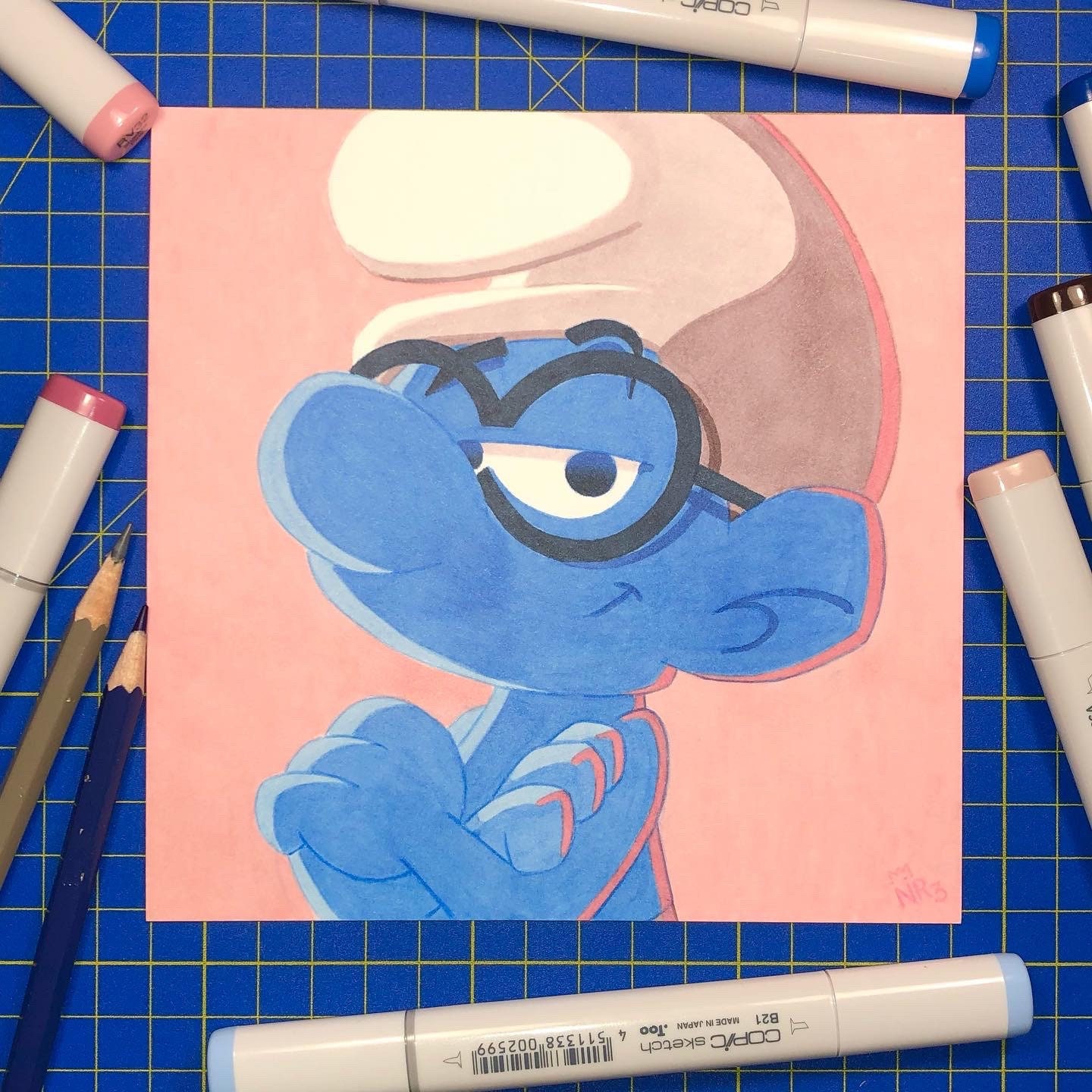 Smurfs Drawing Brainy