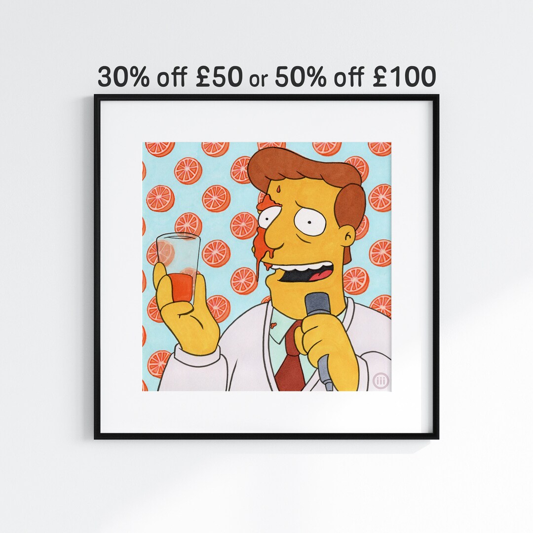 Troy Mcclure Juice Loosener the Simpsons Fan Art Print by - Etsy