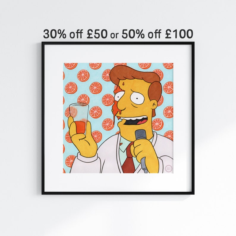 Troy Mcclure Juice Loosener the Simpsons Fan Art Print by - Etsy