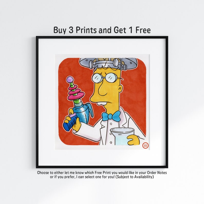 Professor Frink the Simpsons Fan Art Print by iiinky_ - Etsy
