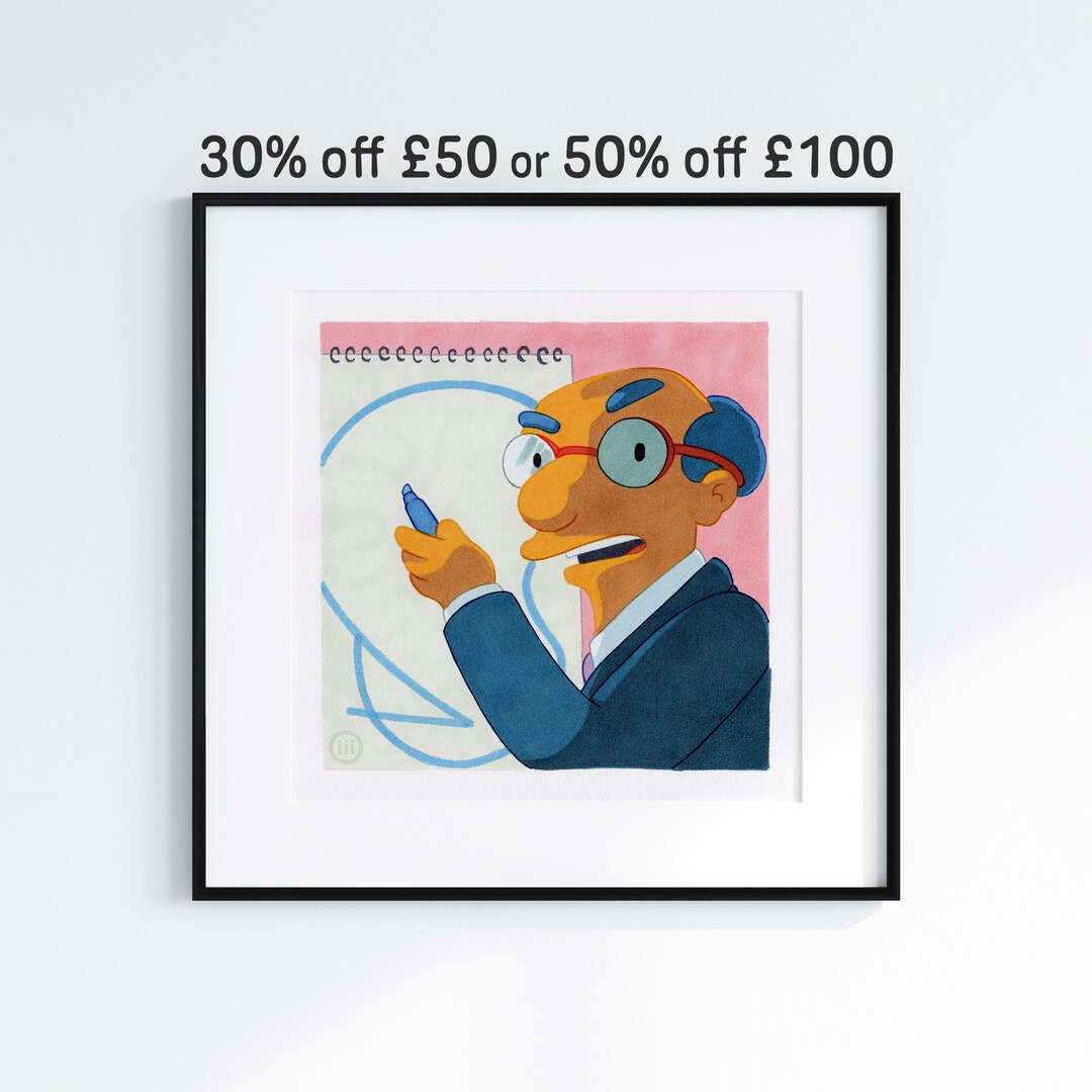 Kirk Van Houten Dignity the Simpsons Fan Art Print by iiinky_ - Etsy