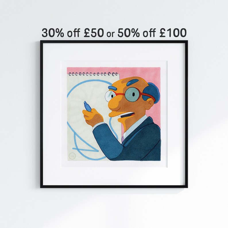 Kirk Van Houten Dignity the Simpsons Fan Art Print by iiinky_ - Etsy