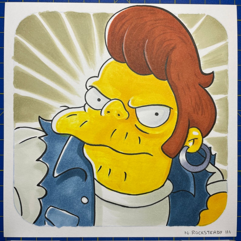 Snake Jailbird by iiinky_ ORIGINAL MARKER ART 1 of 1 Simpsons Fan Art ...