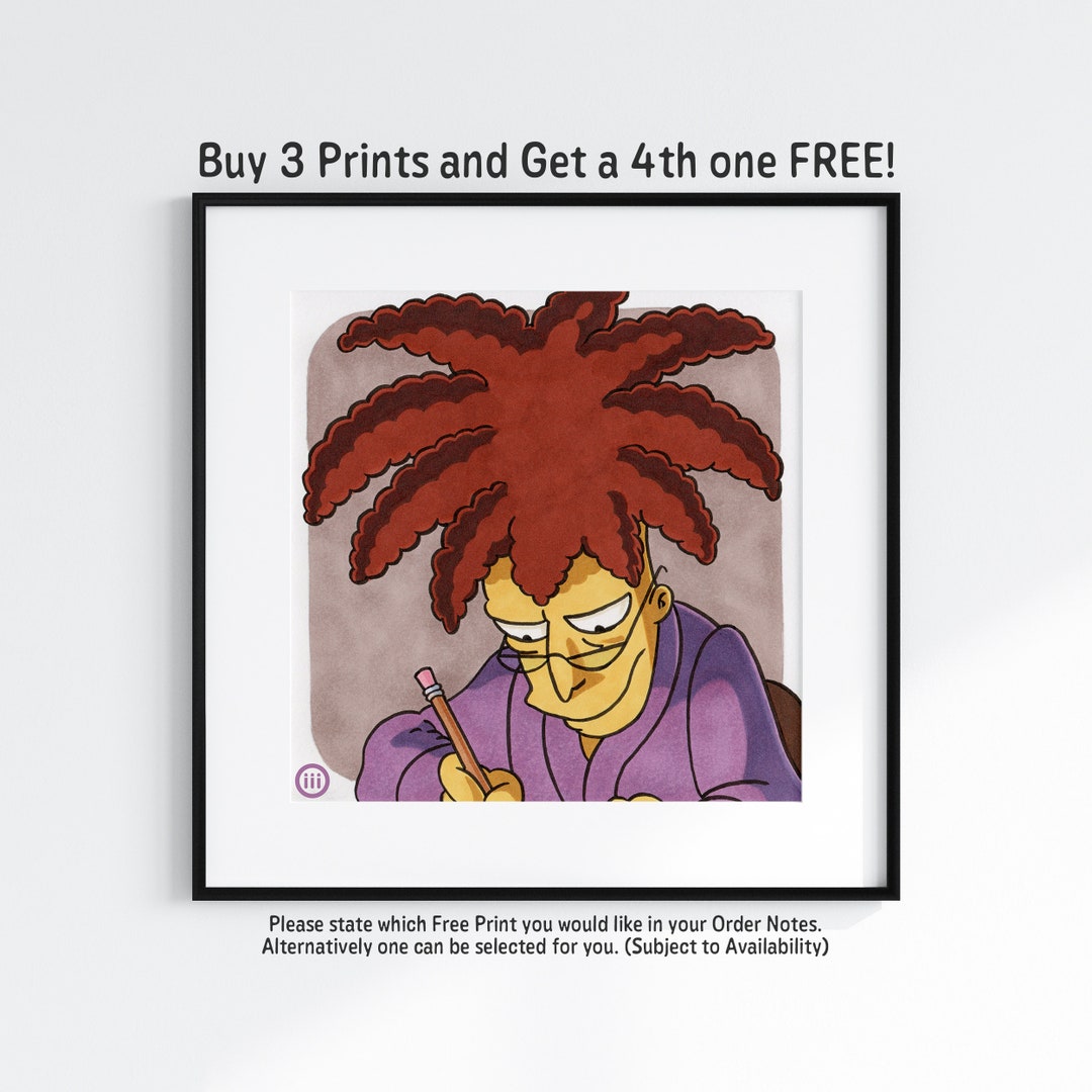 Sideshow Bob the Simpsons Fan Art Print by iiinky_ - Etsy