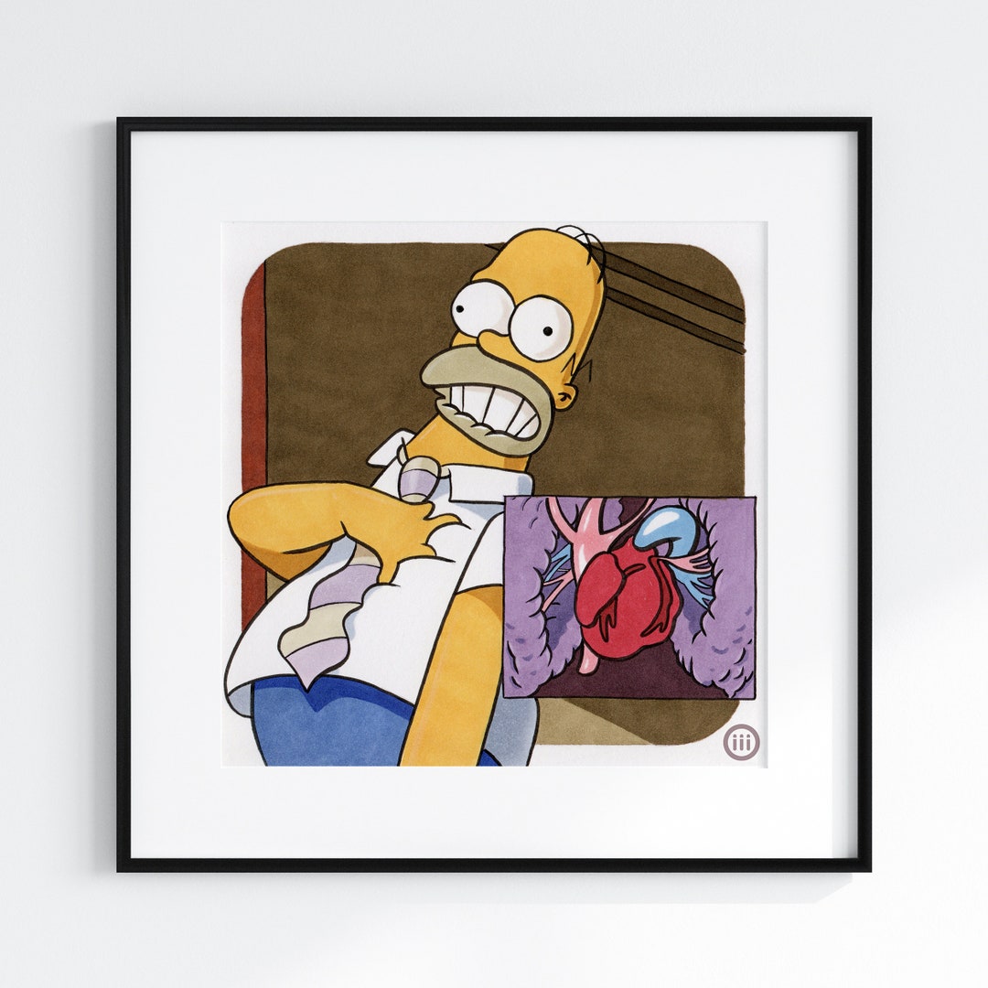 Homer Simpson Herzinfarkt Die Simpsons Fan Kunstdruck von iiinky_ - Etsy.de