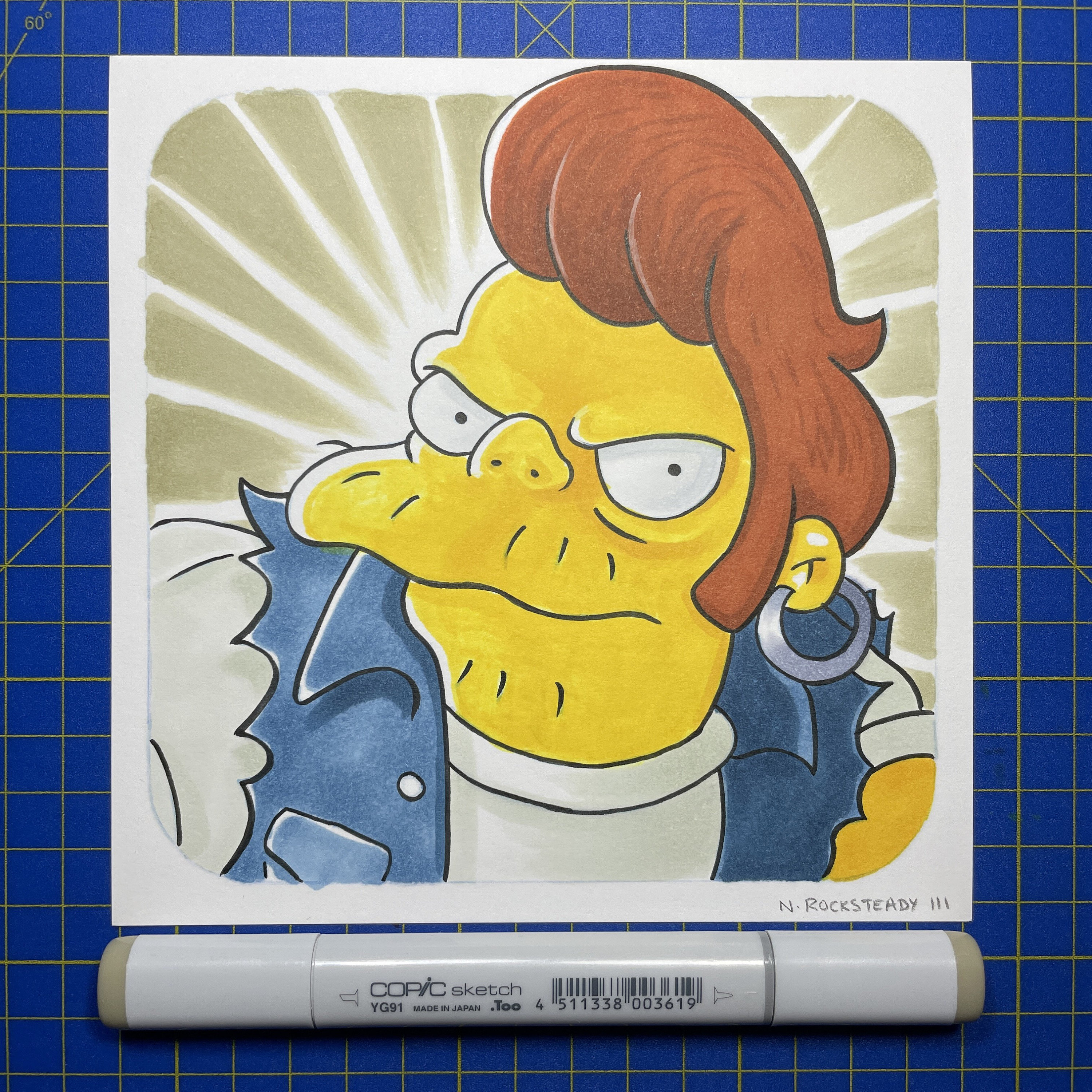 Snake Jailbird by iiinky_ ORIGINAL MARKER ART 1 of 1 Simpsons Fan Art ...