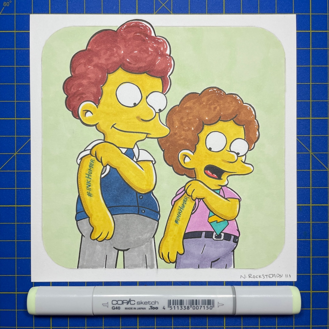 Rod and Todd Flanders by @iiinky_ - ORIGINAL MARKER ART 1 of 1 ...