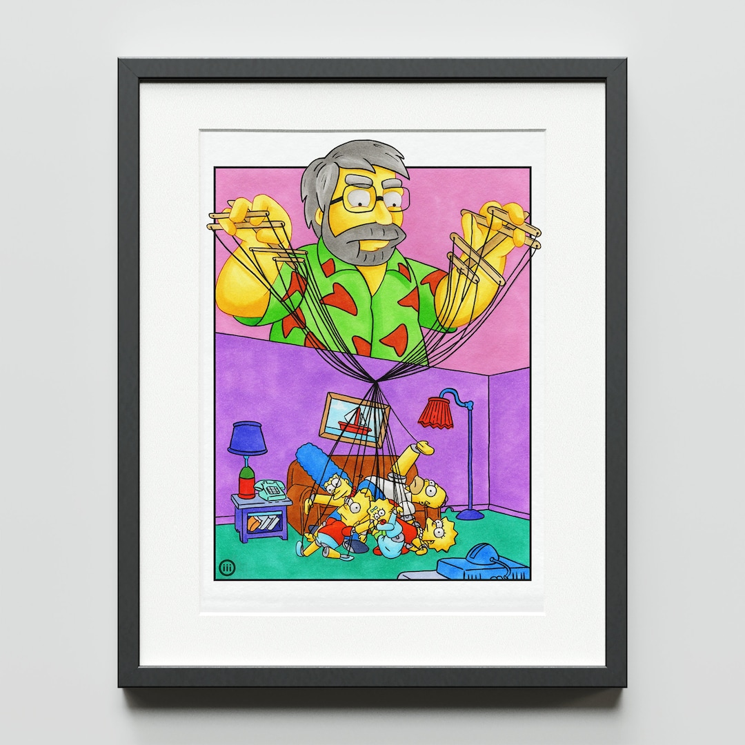 Matt Groening Puppet Master the Simpsons Fan Art Print by @iiinky_ - Etsy