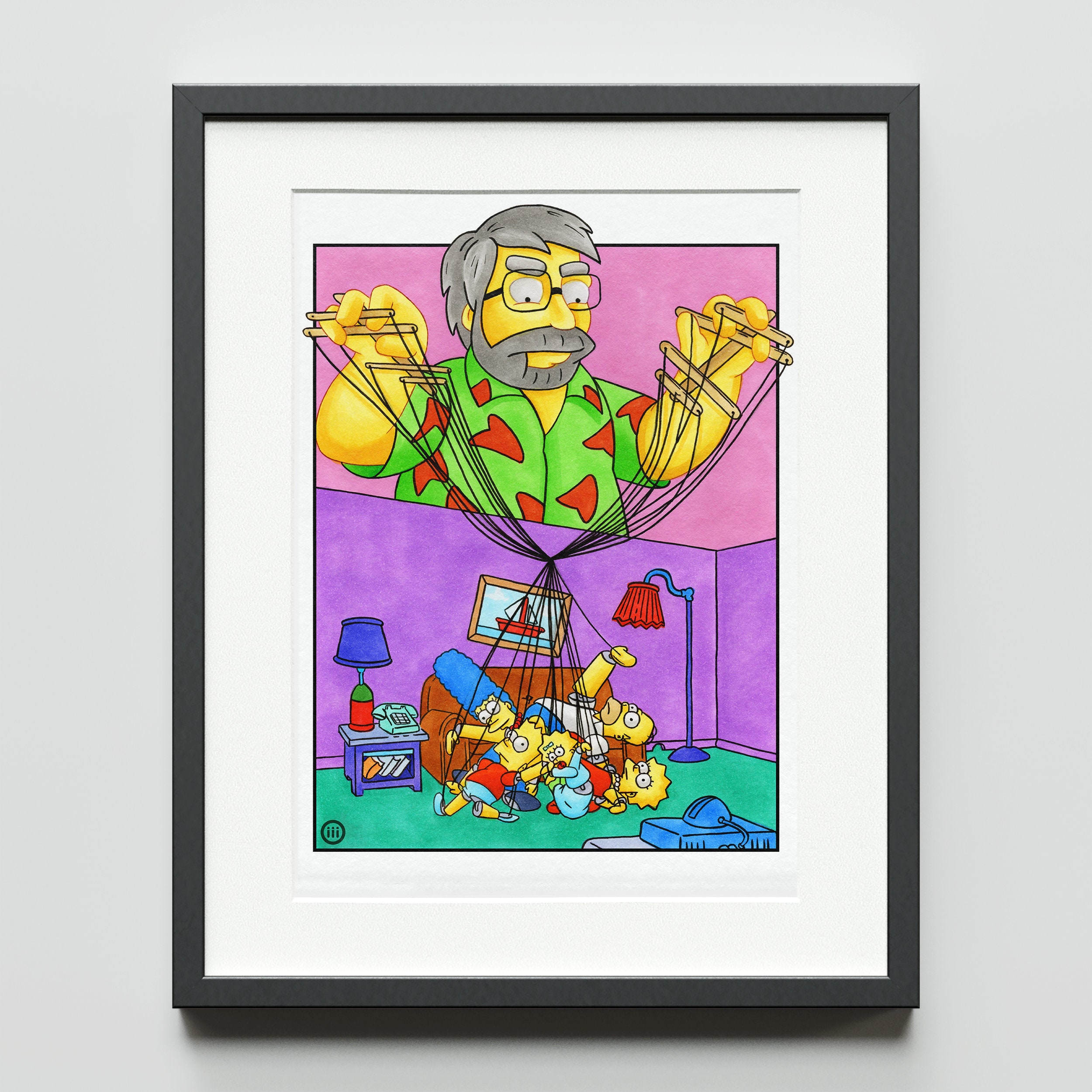 Matt Groening Puppet Master the Simpsons Fan Art Print by @iiinky_ - Etsy