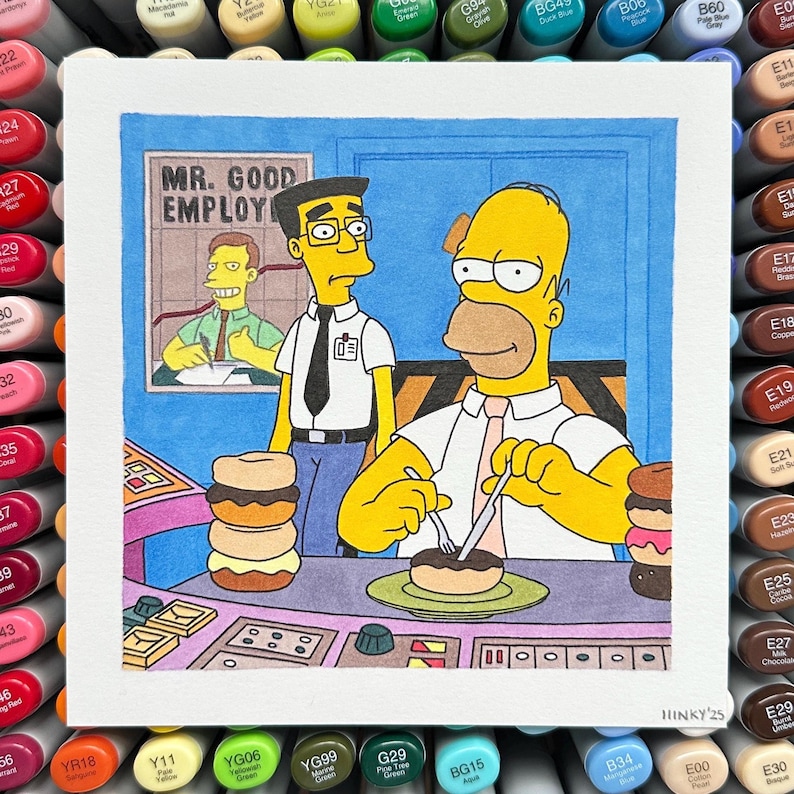 Homer Simpson and Homer’s Enemy Frank Grimes at the Power Plant the ...