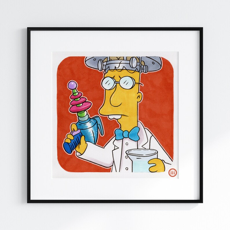 Professor Frink the Simpsons Fan Art Print - Etsy