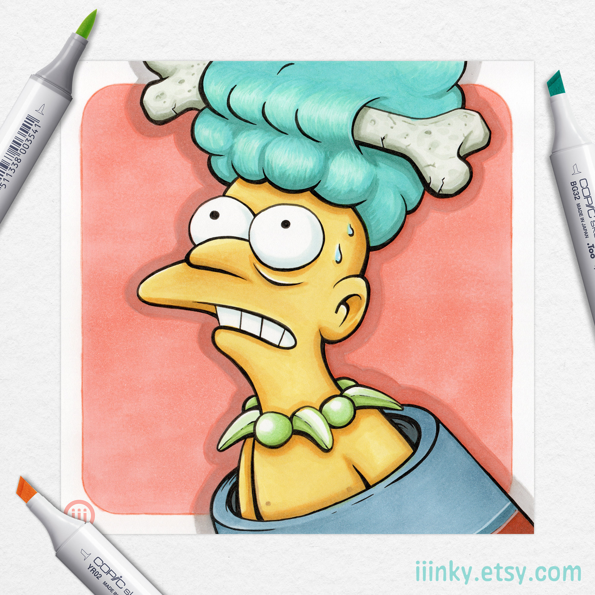 Sideshow Mel Simpsons Fan Art by iiinky_ Original Marker Drawing 1 of 1 ...