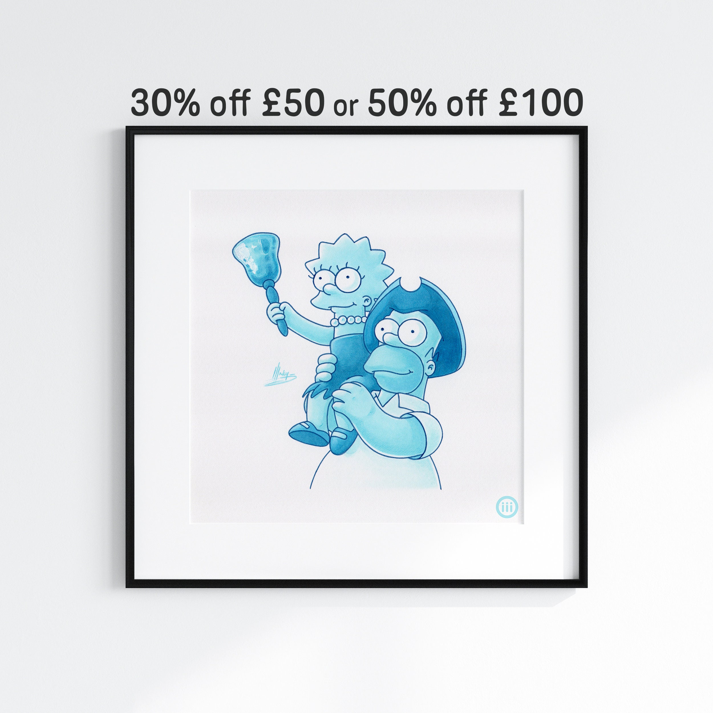 Homer and Lisa the Simpsons Fan Art Print by iiinky_ - Etsy