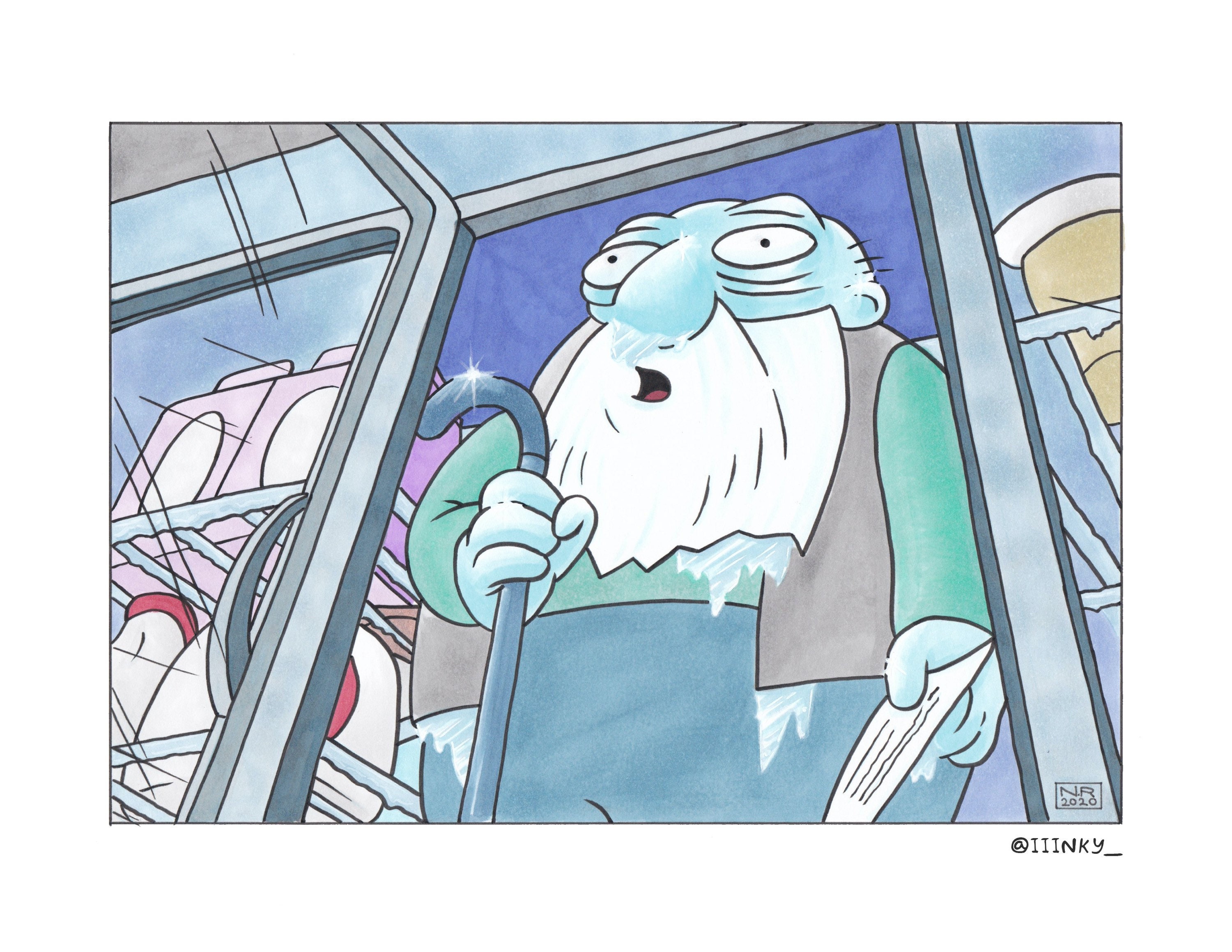 Frostillicus Jasper Beardsley - Simpsons Original Marker Drawing - Etsy