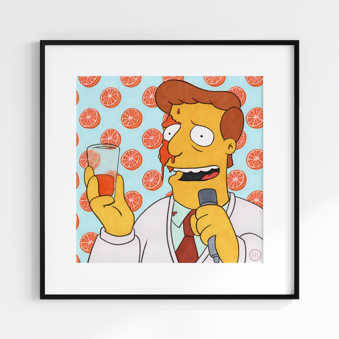 Troy Mcclure Juice Loosener the Simpsons Fan Art Print by @iiinky_ - Etsy