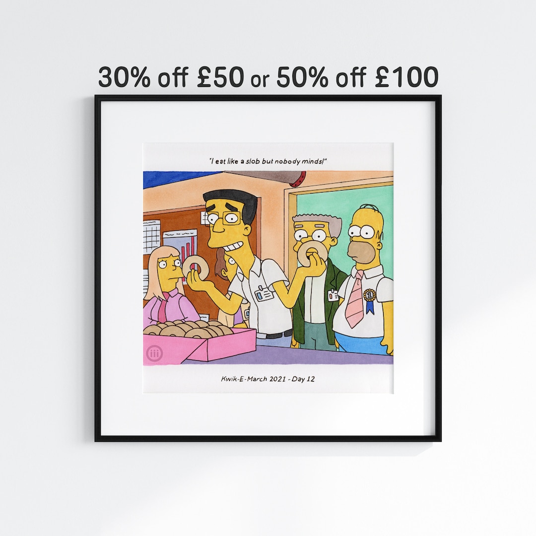Frank Grimes Breakdown the Simpsons Fan Art Print by iiinky_ - Etsy UK