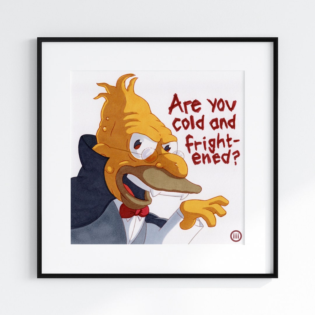 Grampa the Vampire Treehouse of Horror the Simpsons Fan Art Print by ...