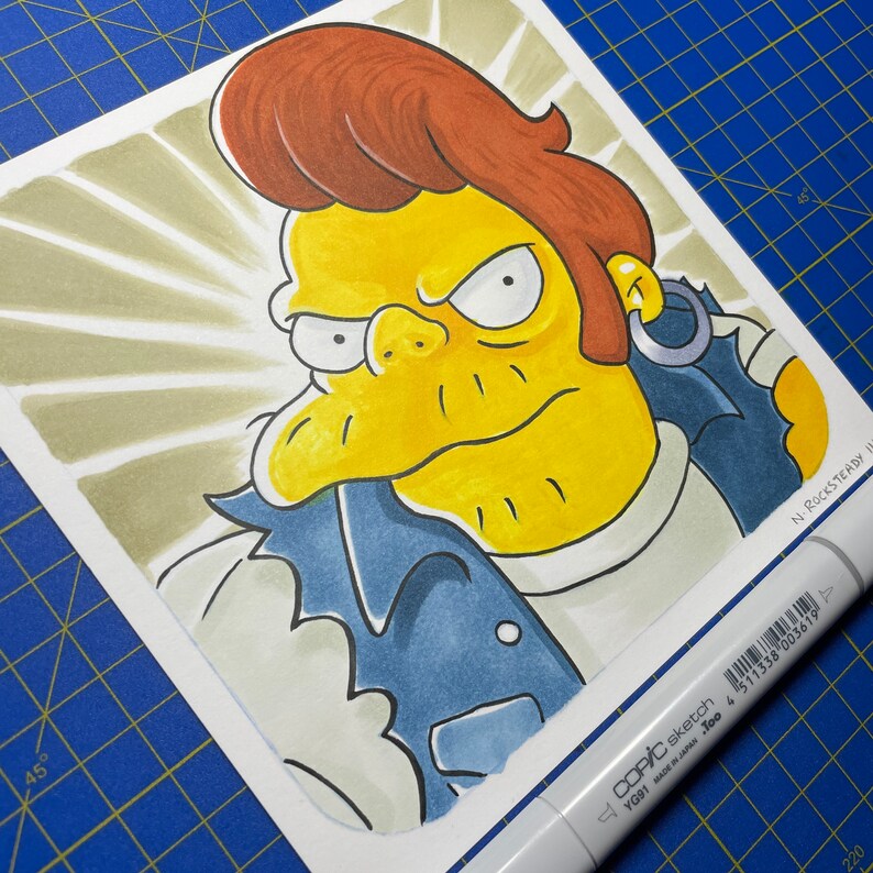 Snake Jailbird by iiinky_ ORIGINAL MARKER ART 1 of 1 Simpsons Fan Art ...