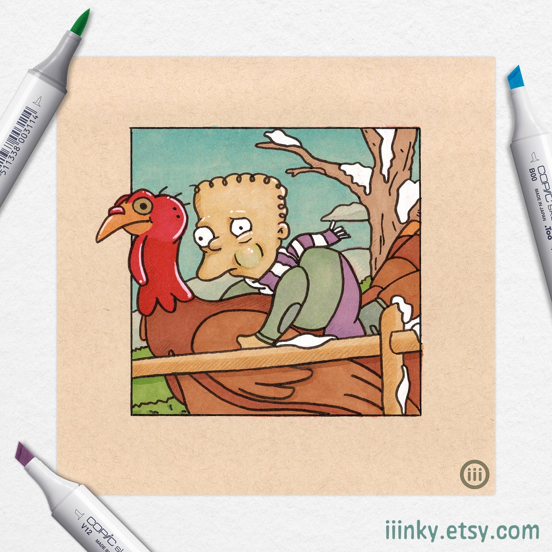 Wendell Borton - Simpsons Fan Art by @iiinky_ | Original Marker Drawing ...