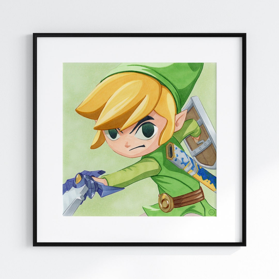 Toon Link Super Smash Bros Fan Art Print by @iiinky_ - Etsy