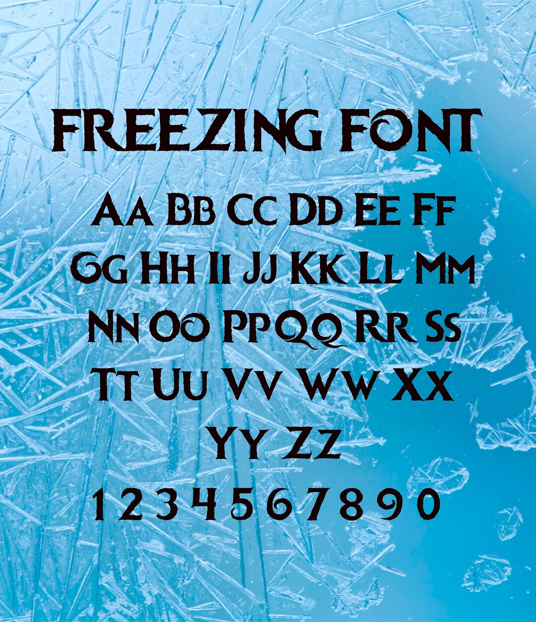 Freezing Font Digital Download TTF File - Etsy UK