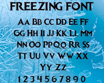 Freezing Font Png - Etsy Australia