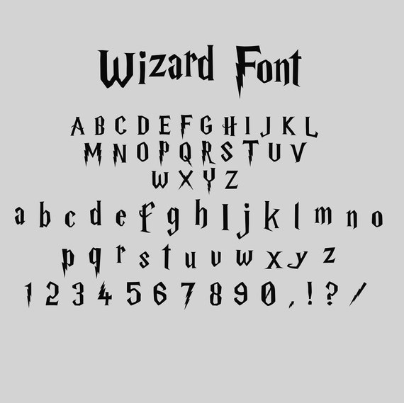 Craft Supplies & Tools Papercraft Wizard Alphabet ttf-otf digital ...