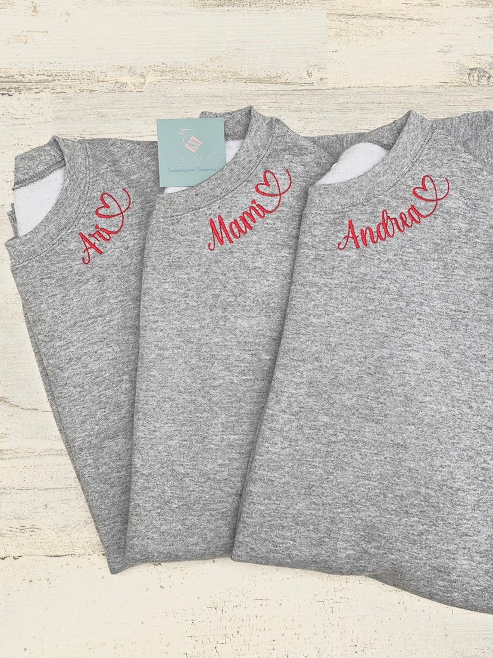 Personalized Name With Heart Custom Sweatshirt Personalized - Etsy