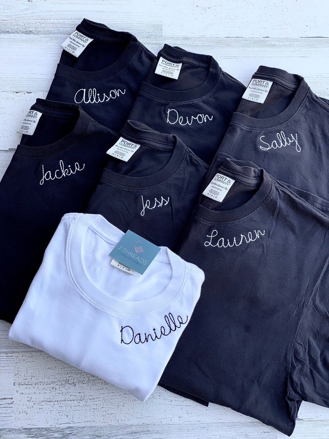 Monogram Collar Tee Custom Name T Shirt Personalized - Etsy