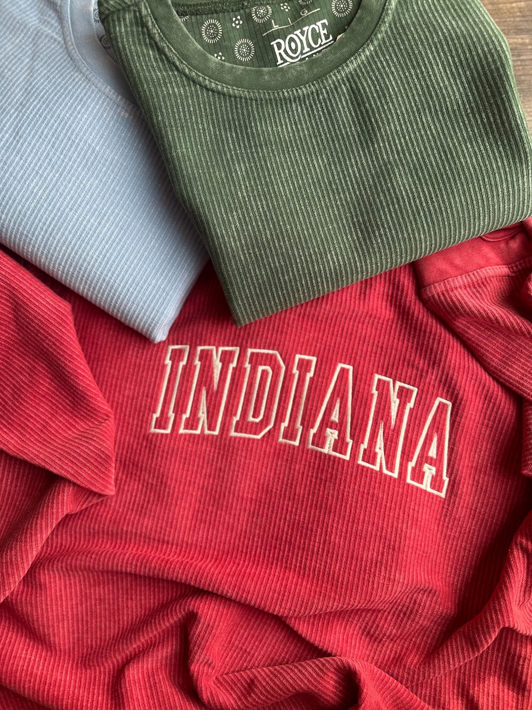 Comfy Corded Crew With Varsity Stitch Lettering, Graduation Gift for ...