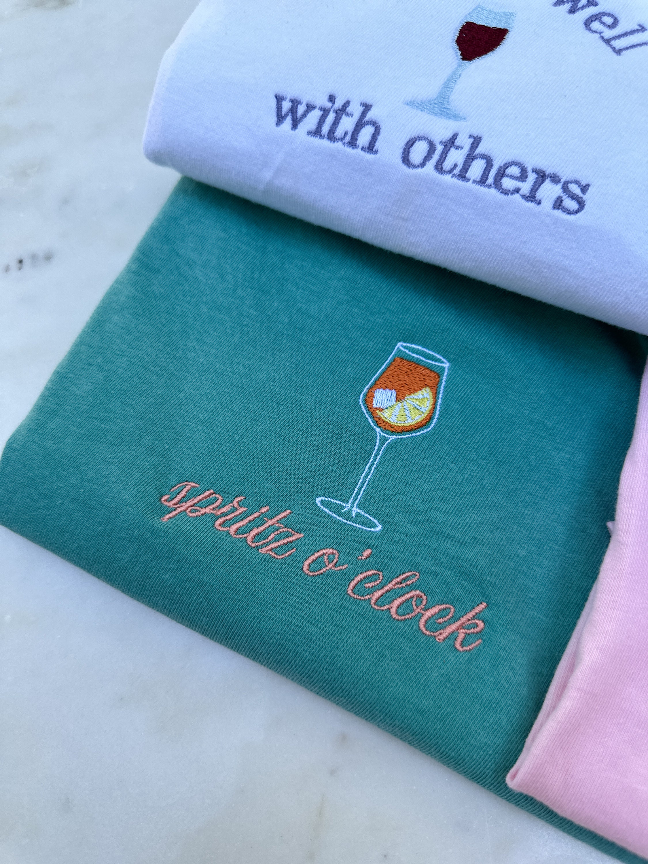 Personalized Cocktail T-shirt, Embroidered Custom Drink Tee ...