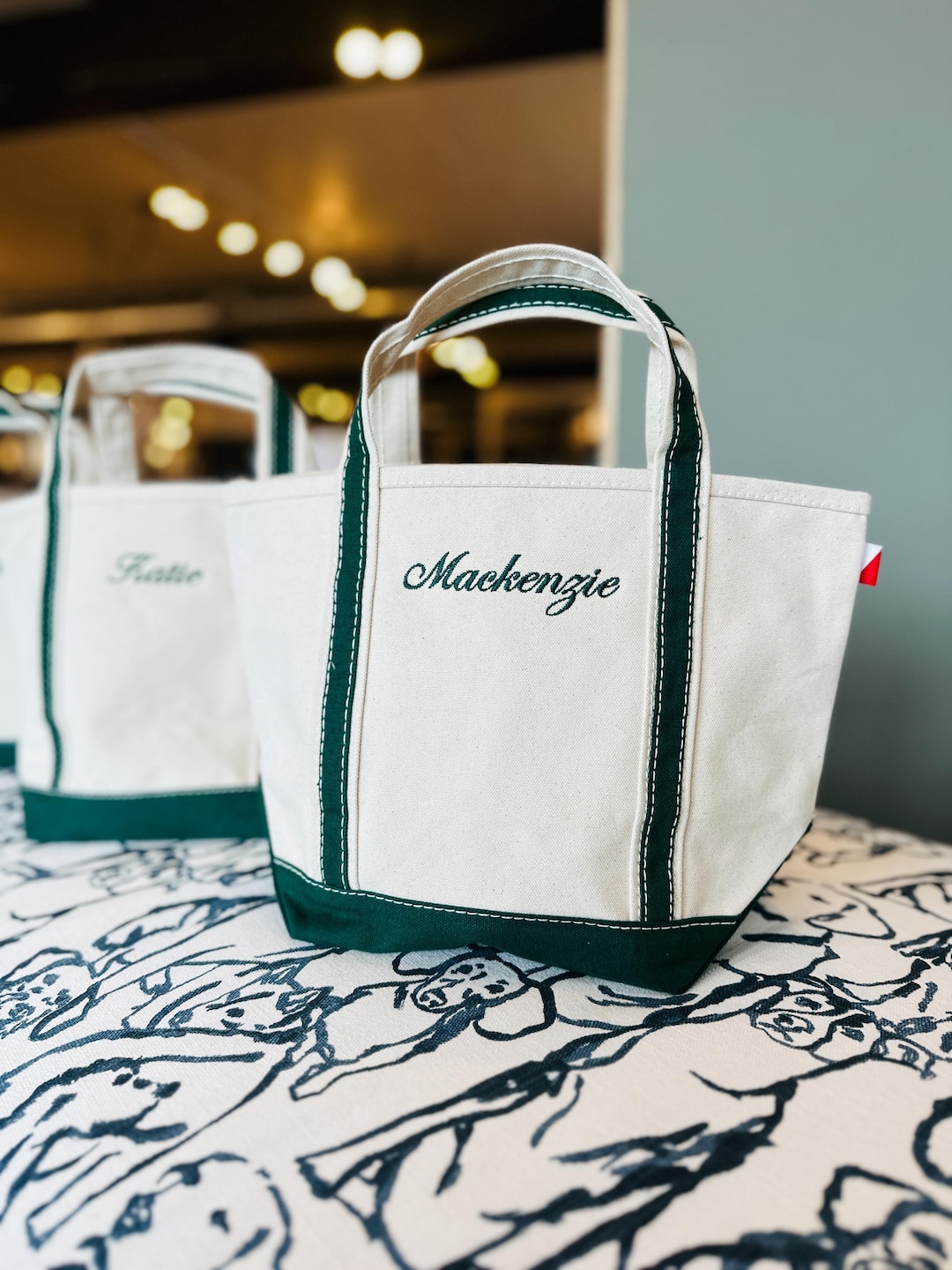 Mini Canvas Tote, Small Custom Bag, Bridal Party Gift, Monogram Canvas ...