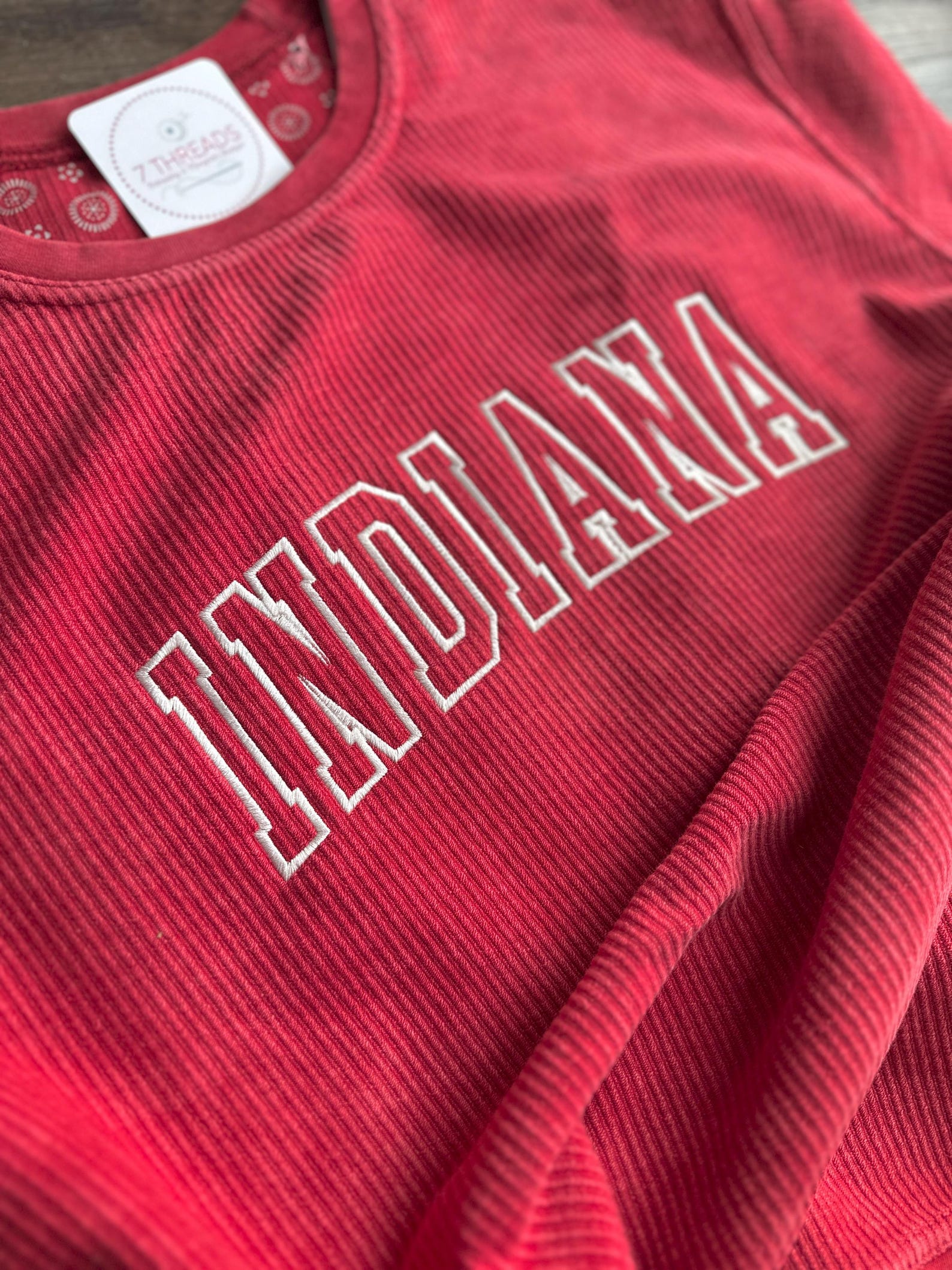 Comfy Corded Crew With Varsity Stitch Lettering, Graduation Gift for ...