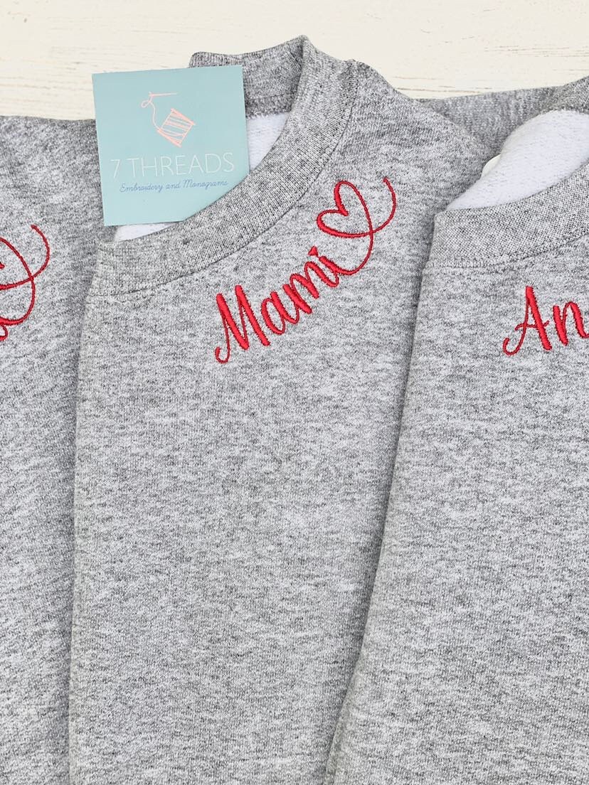 Personalized Name With Heart Custom Sweatshirt Personalized - Etsy