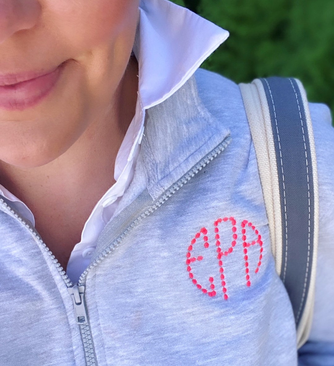Monogram Quarter Zip Sweatshirt, Super Soft Personalized Half Zip ...