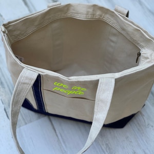 Personalized Ironic Tote, Monogram Embroidered Boat Bag, Custom Tote ...