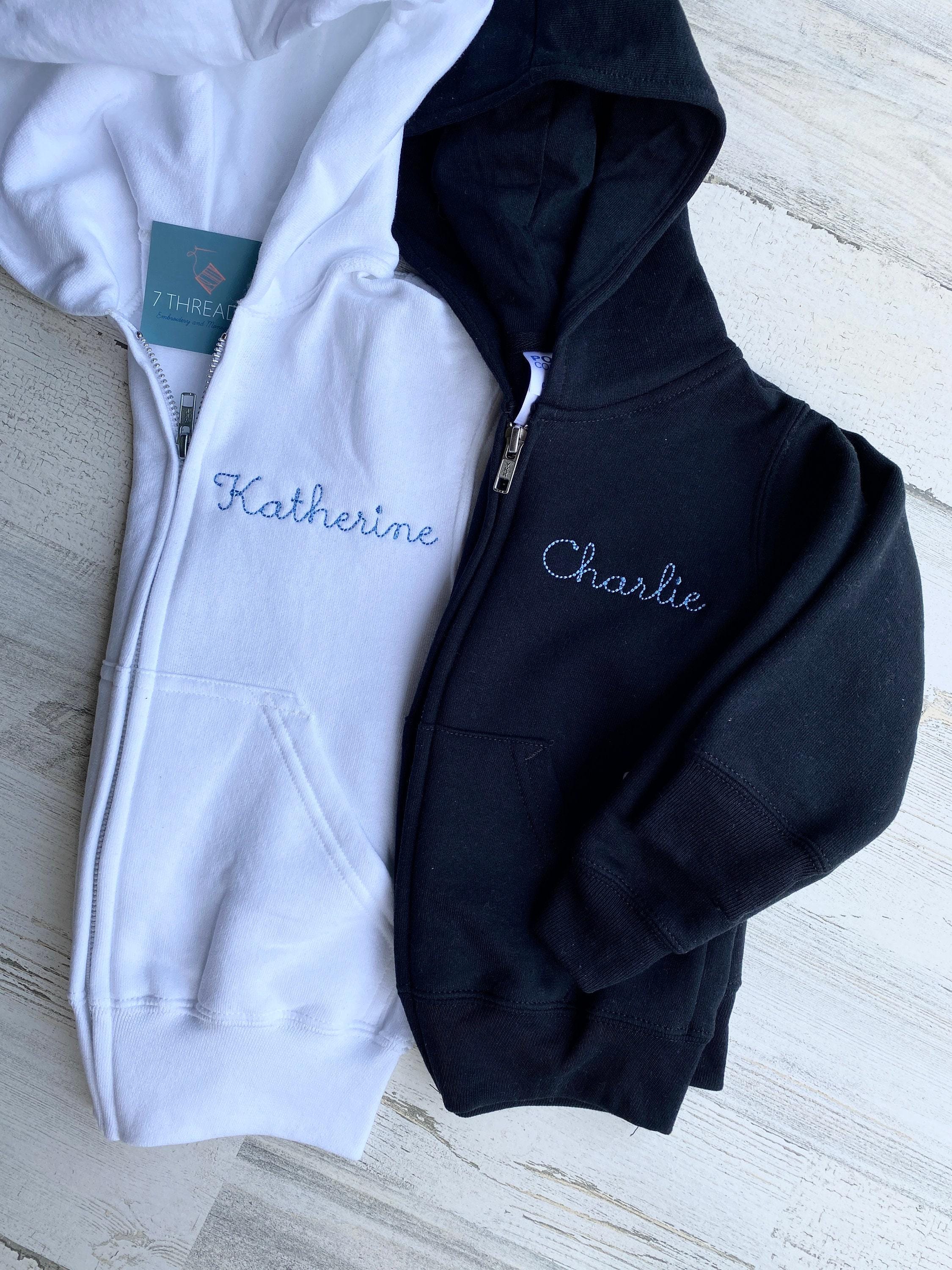 Custom Youth Zip Sweatshirt, Kids Zip up Hoodie, Embroidered Childrens ...