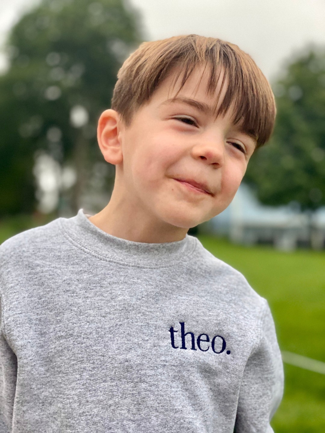 Custom Children's Embroidered Name Monogram Sweatshirt for Boys and ...