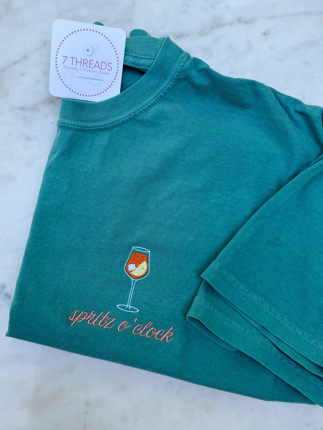 Spritz O'clock Tshirt, Embroidered Aperol Spritz Cocktail Shirt ...