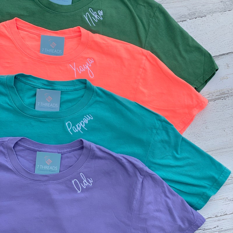 Embroidered T Shirts - Etsy