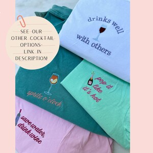 Spritz O'clock Tshirt, Embroidered Aperol Spritz Cocktail Shirt ...
