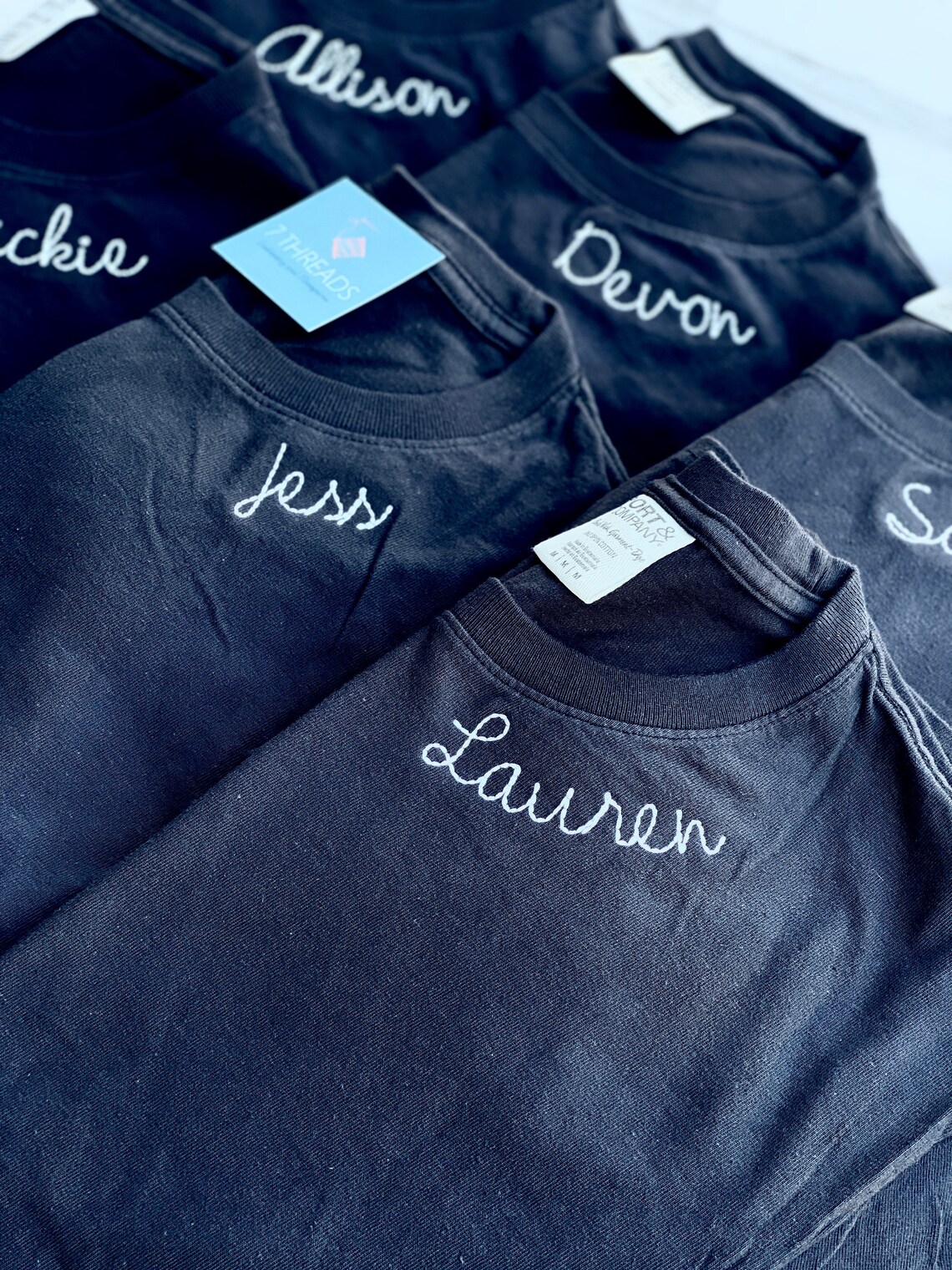 Monogram Collar Tee Custom Name T Shirt Personalized - Etsy