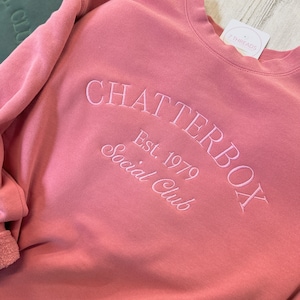 Custom Preppy Embroidered Club Style Sweatshirt, Comfy Vintage Style ...